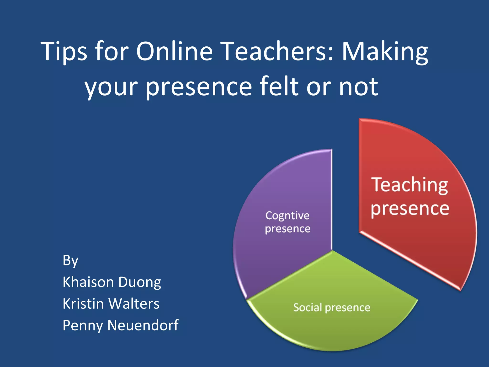 Online teaching presencev4[2] | PPT