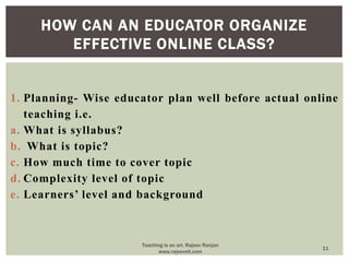 Online teaching tips and strategies | PPT