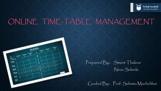Online time table management system | PPTX | Computing | Technology & Computing
