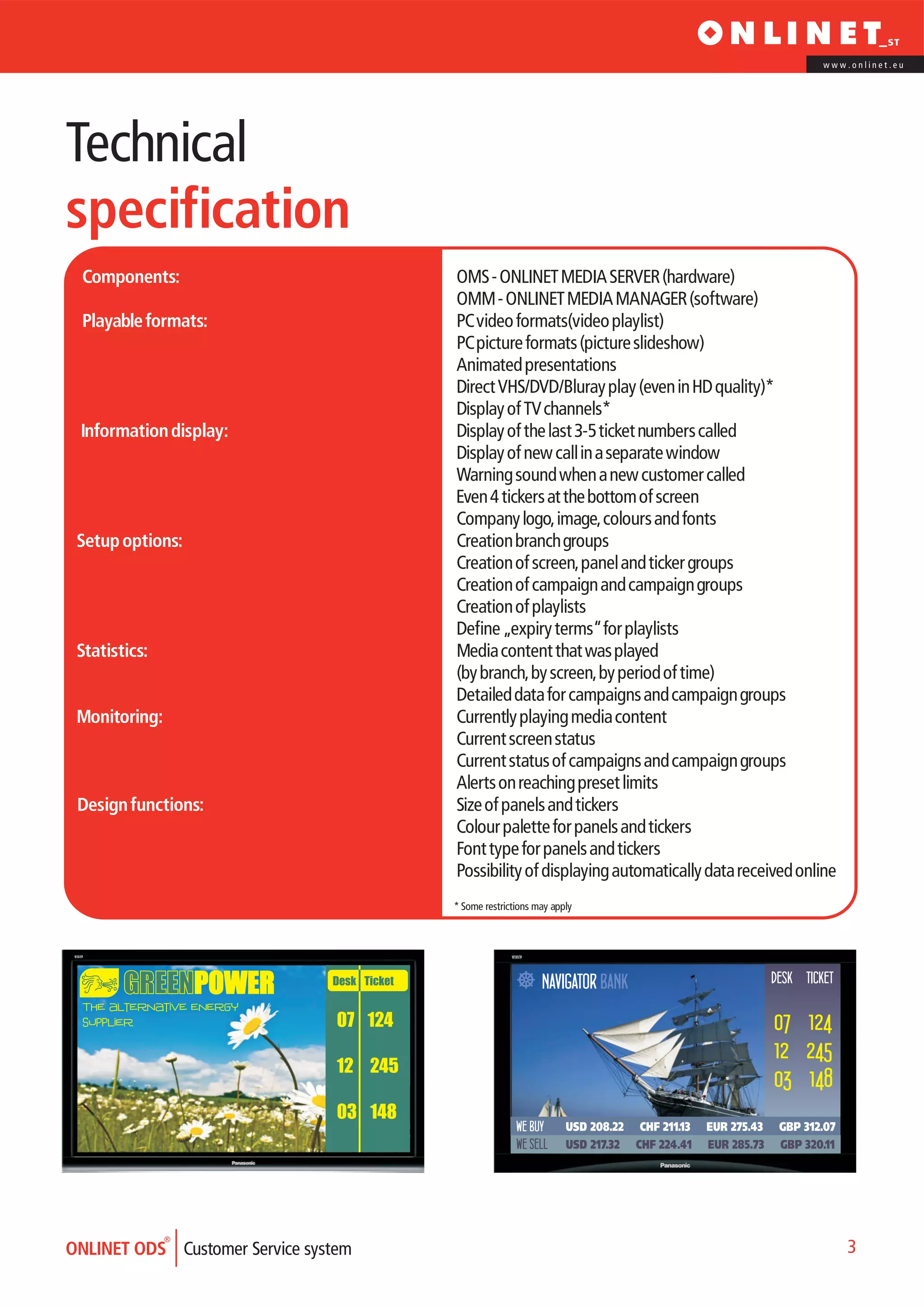 ONLINET ODS - digital signage software | PDF