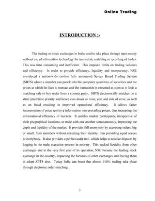 Online trading india infoline | DOC