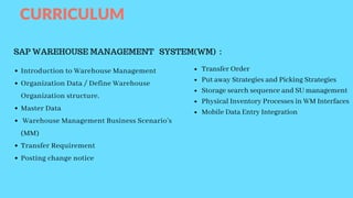 SAP WM Online training | PDF