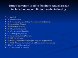 drug facilitated sexual assault | PPT