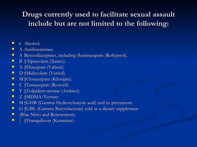 Drug Facilitated Sexual Assault Ppt