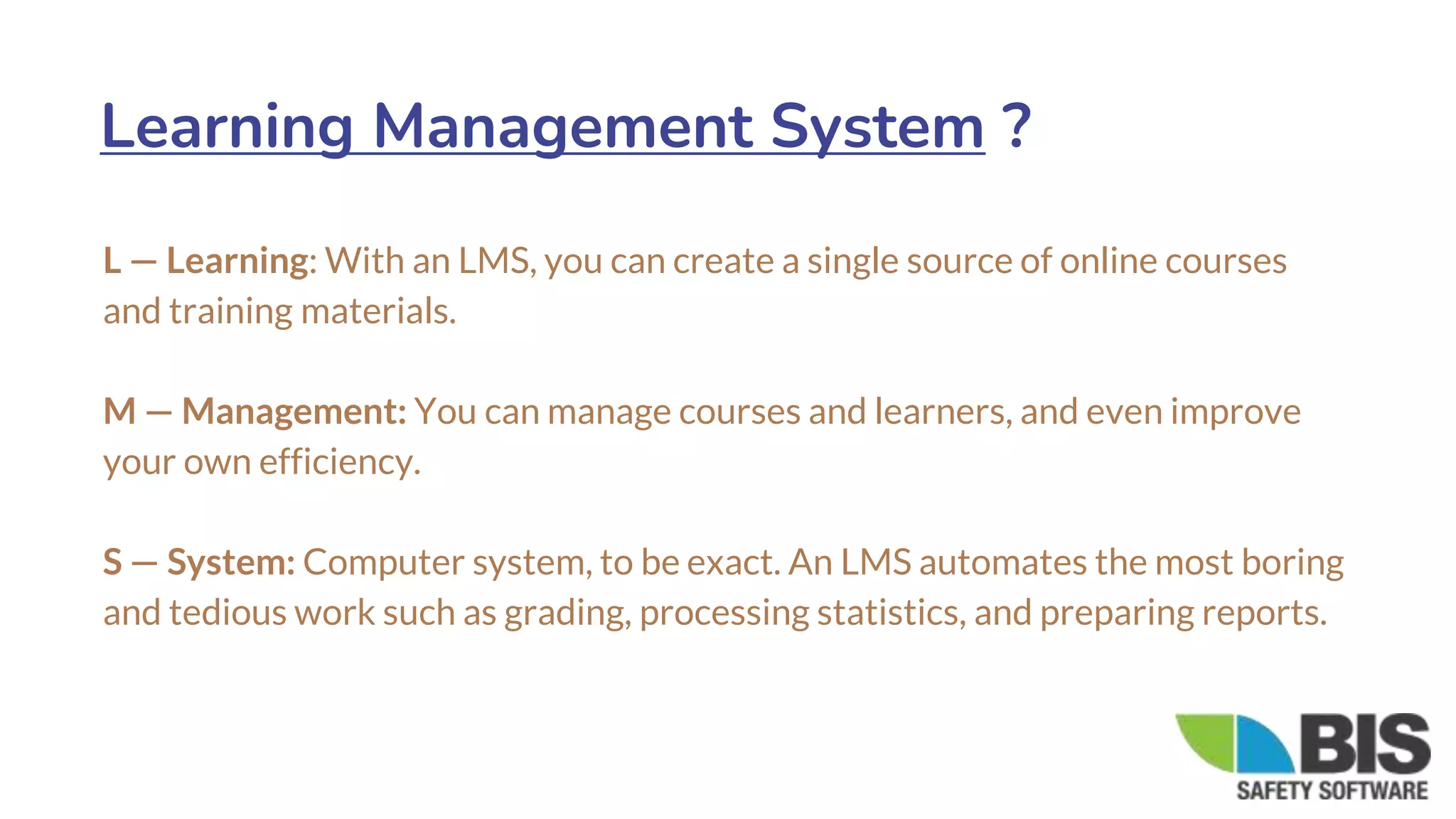 Learning Management System (LMS) - Online Training Software | PPTX