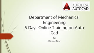 Online training on auto cad PPT | PPTX