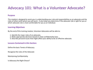 Advocacy 101 | PPT