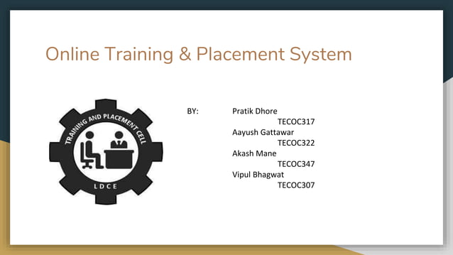 Online training & placement system | PPTX