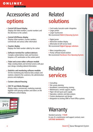 SMARTQ Queue Management System from ONLINET | PDF