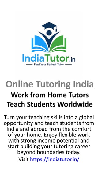 Online Tutoring India - Work from Home Tutors - Teach Students ...