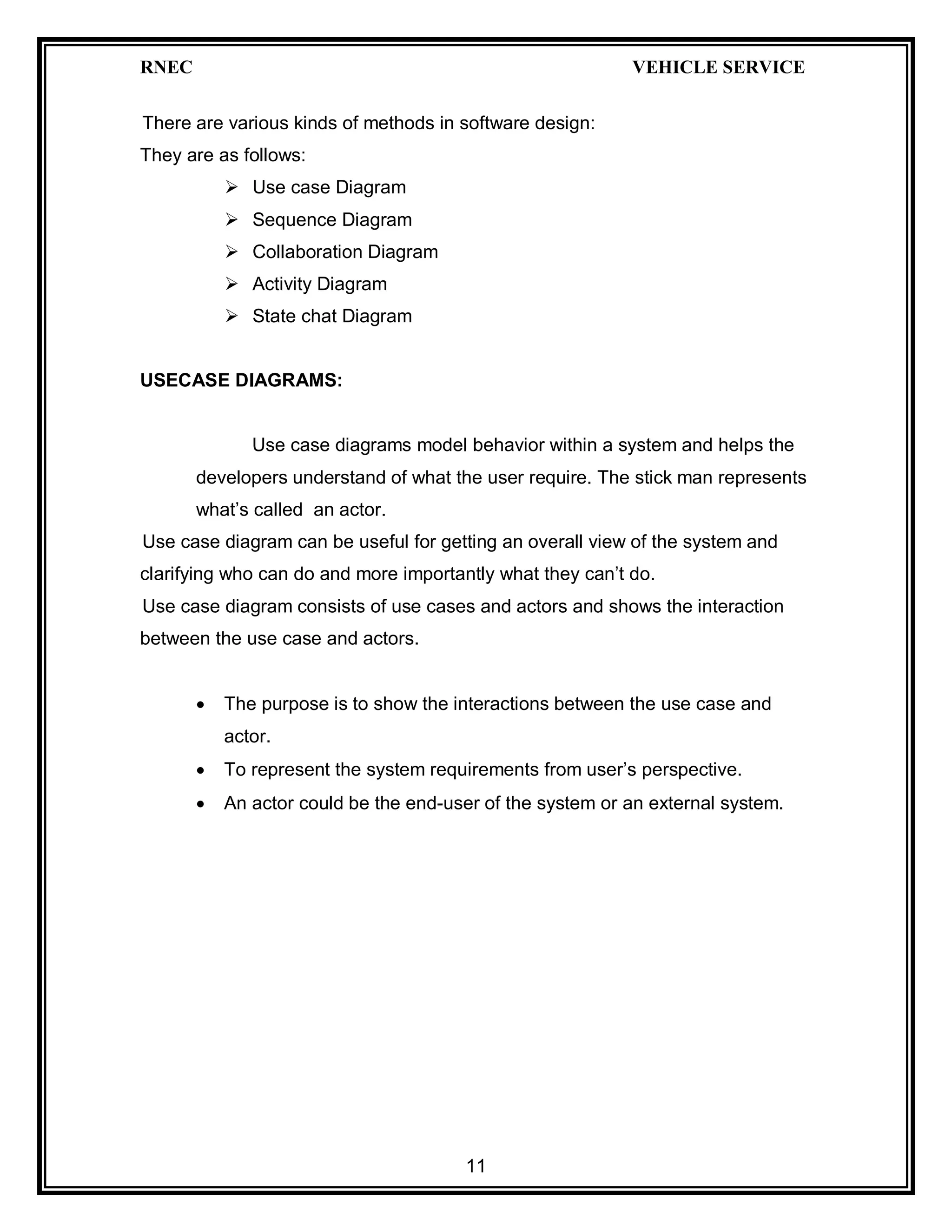 Online vehicle service center management system project report | PDF