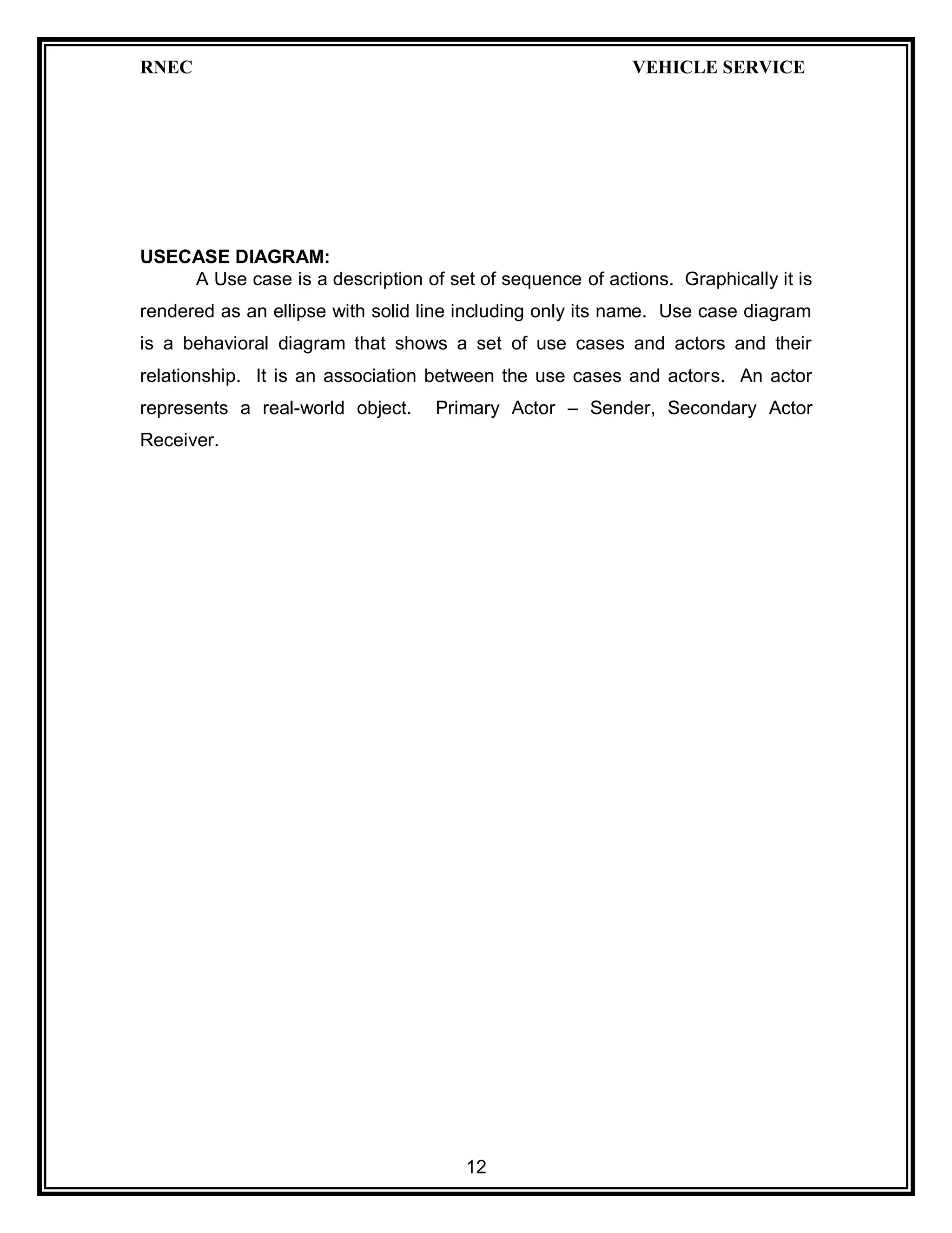 Online vehicle service center management system project report | PDF