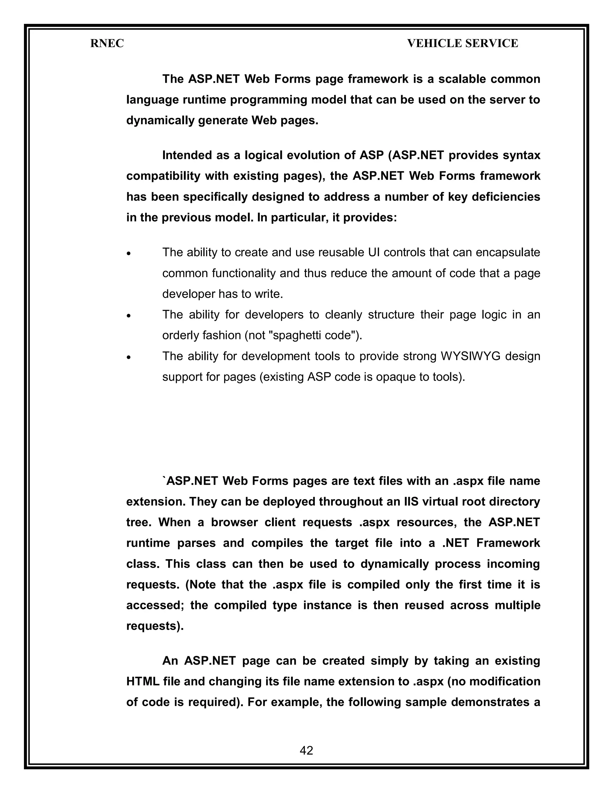 Online vehicle service center management system project report | PDF