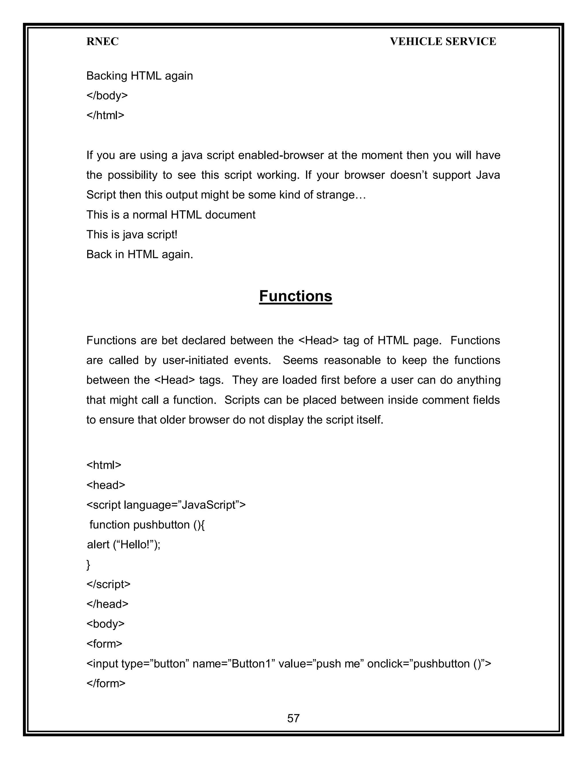 Online vehicle service center management system project report | PDF