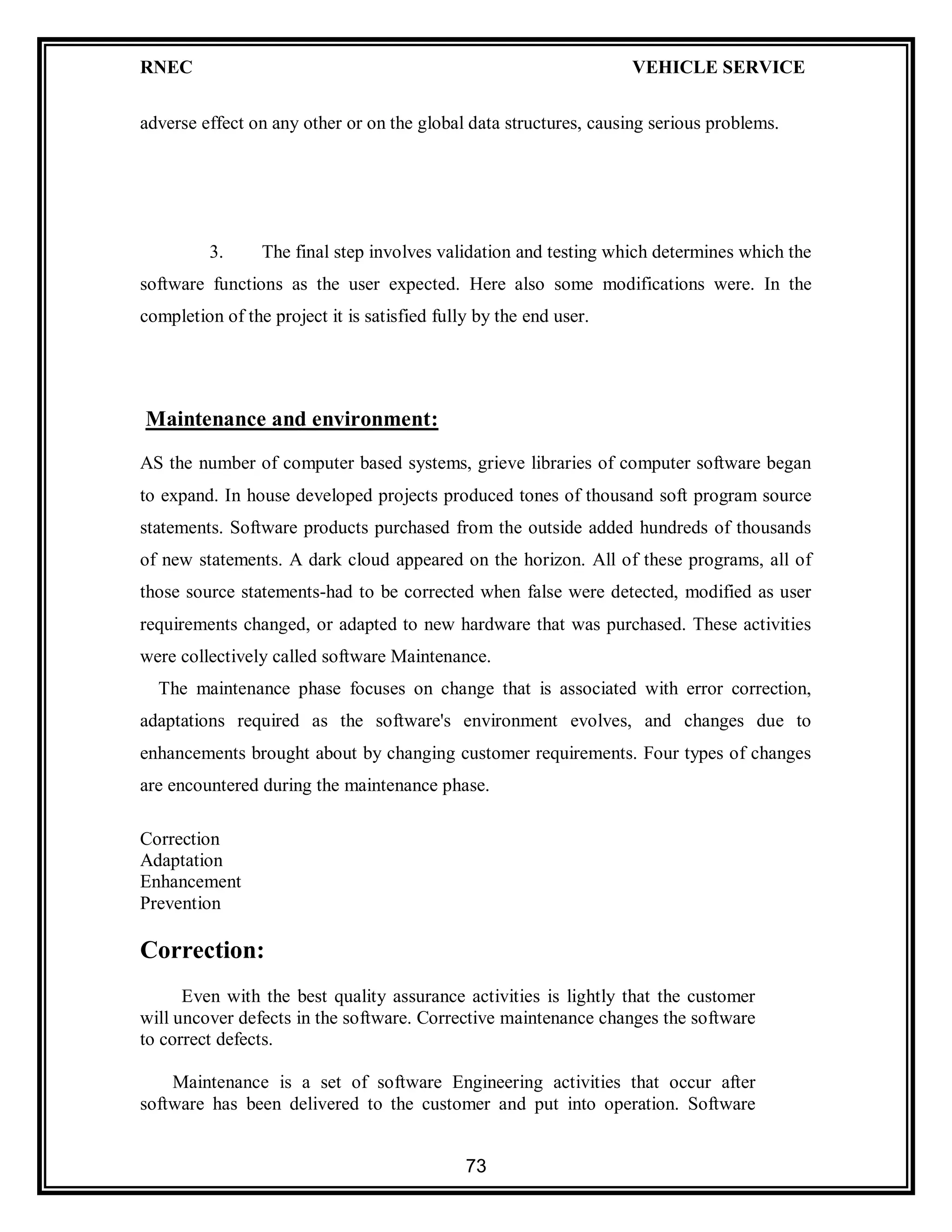 Online vehicle service center management system project report | PDF