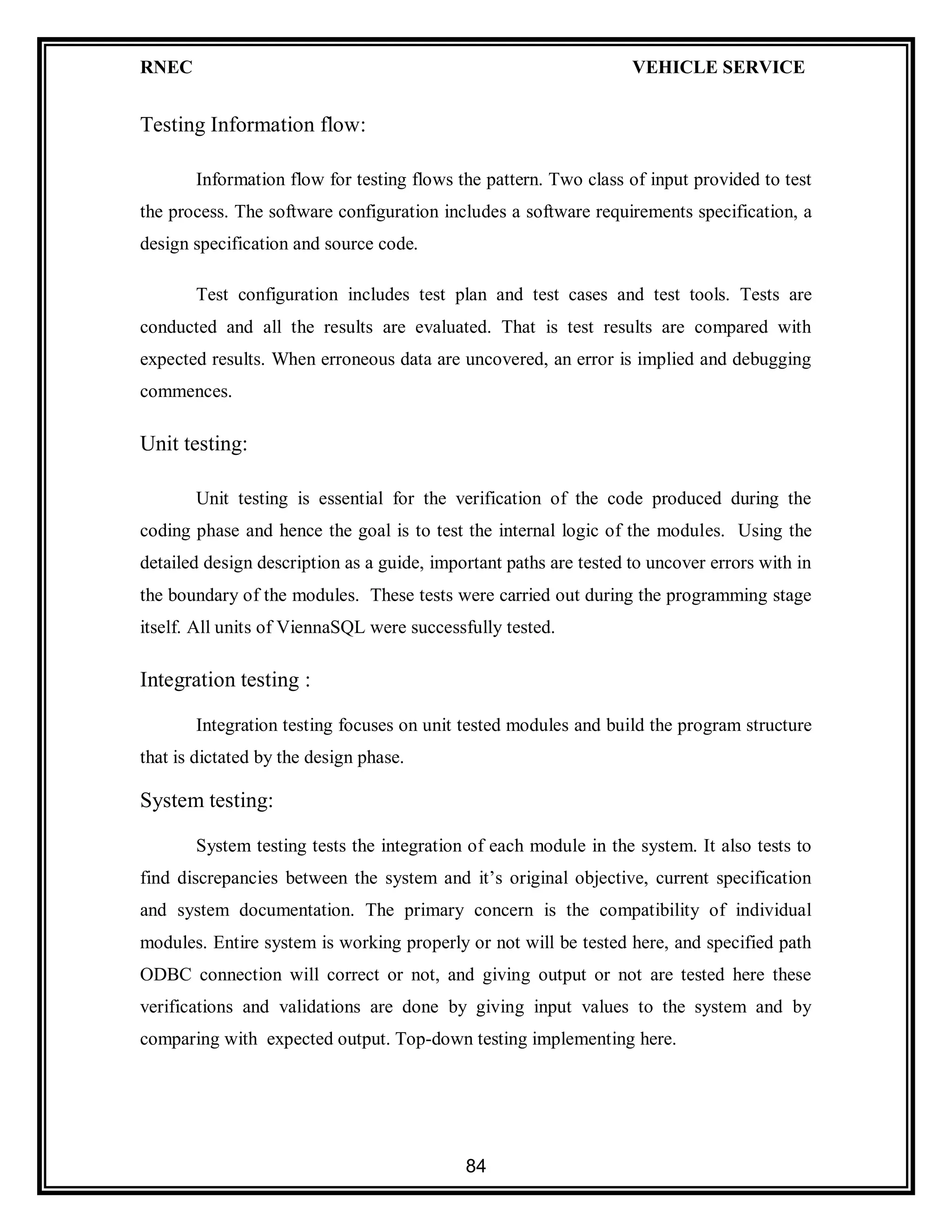 Online vehicle service center management system project report | PDF
