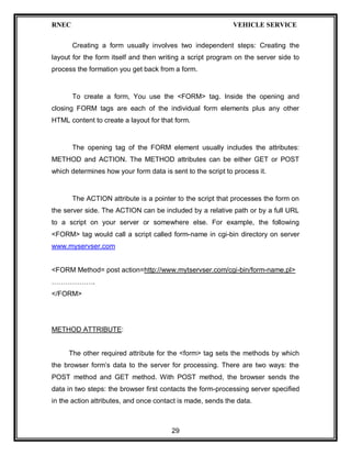 Online vehicle service center management system project report | PDF