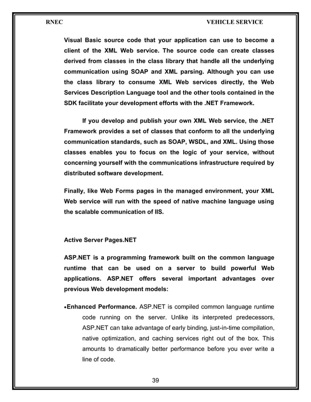 Online vehicle service center management system project report | PDF