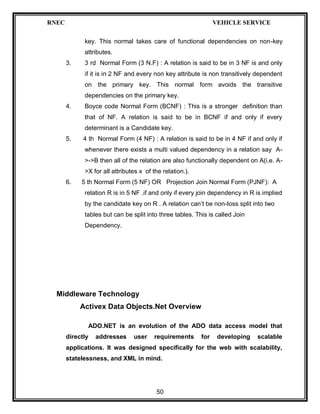 Online vehicle service center management system project report | PDF