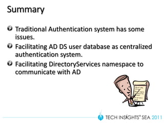 Centralizing users’ authentication at Active Directory level | PPTX