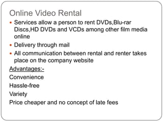 Online Video Rental | PPTX