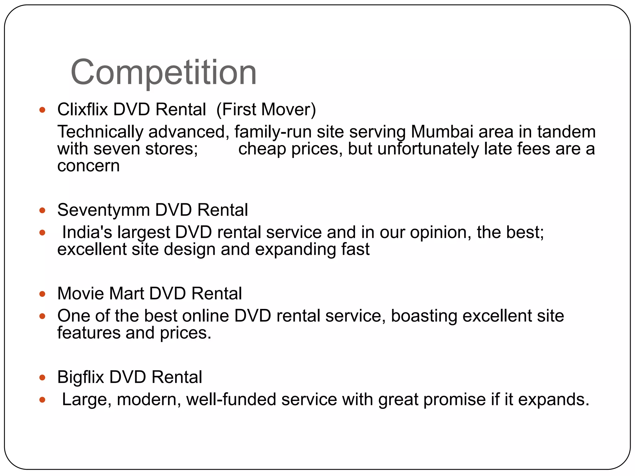Online Video Rental | PPTX