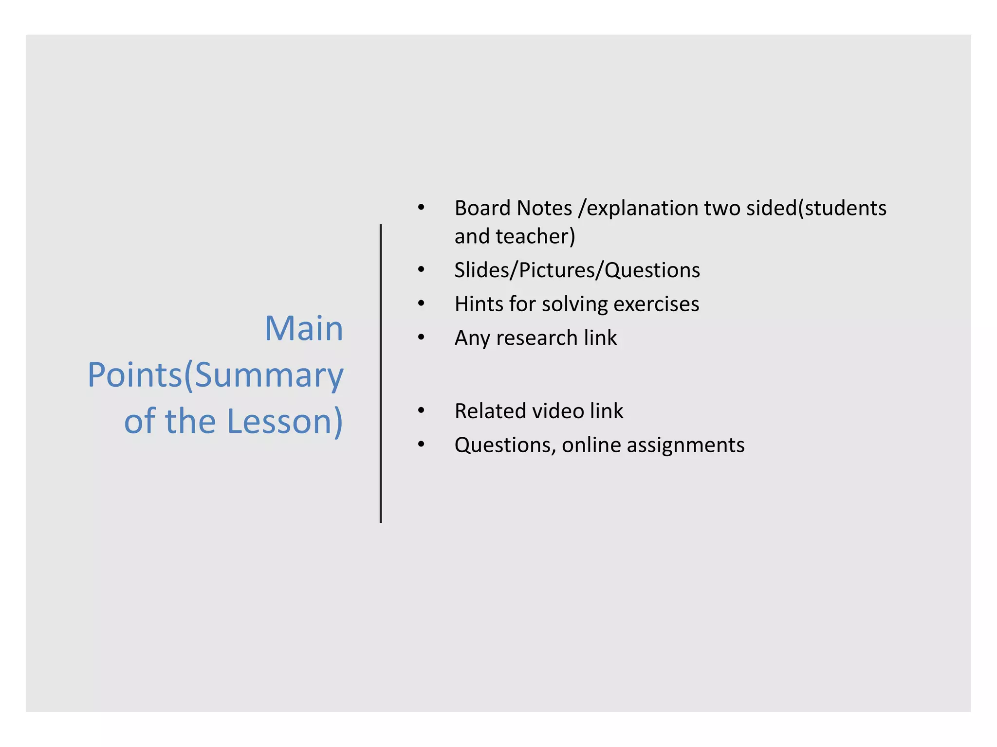 Online virtual lesson outline | PPT