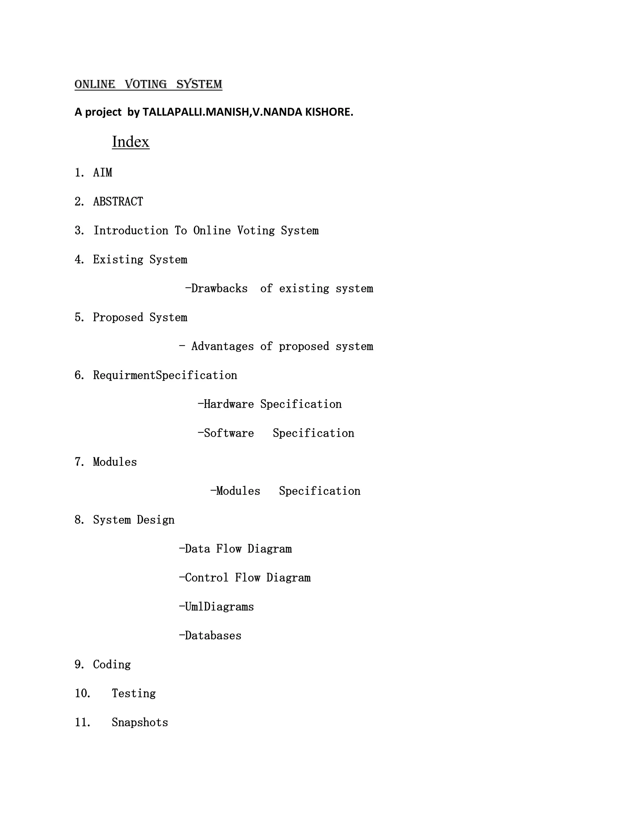 Online votingsystem | PDF