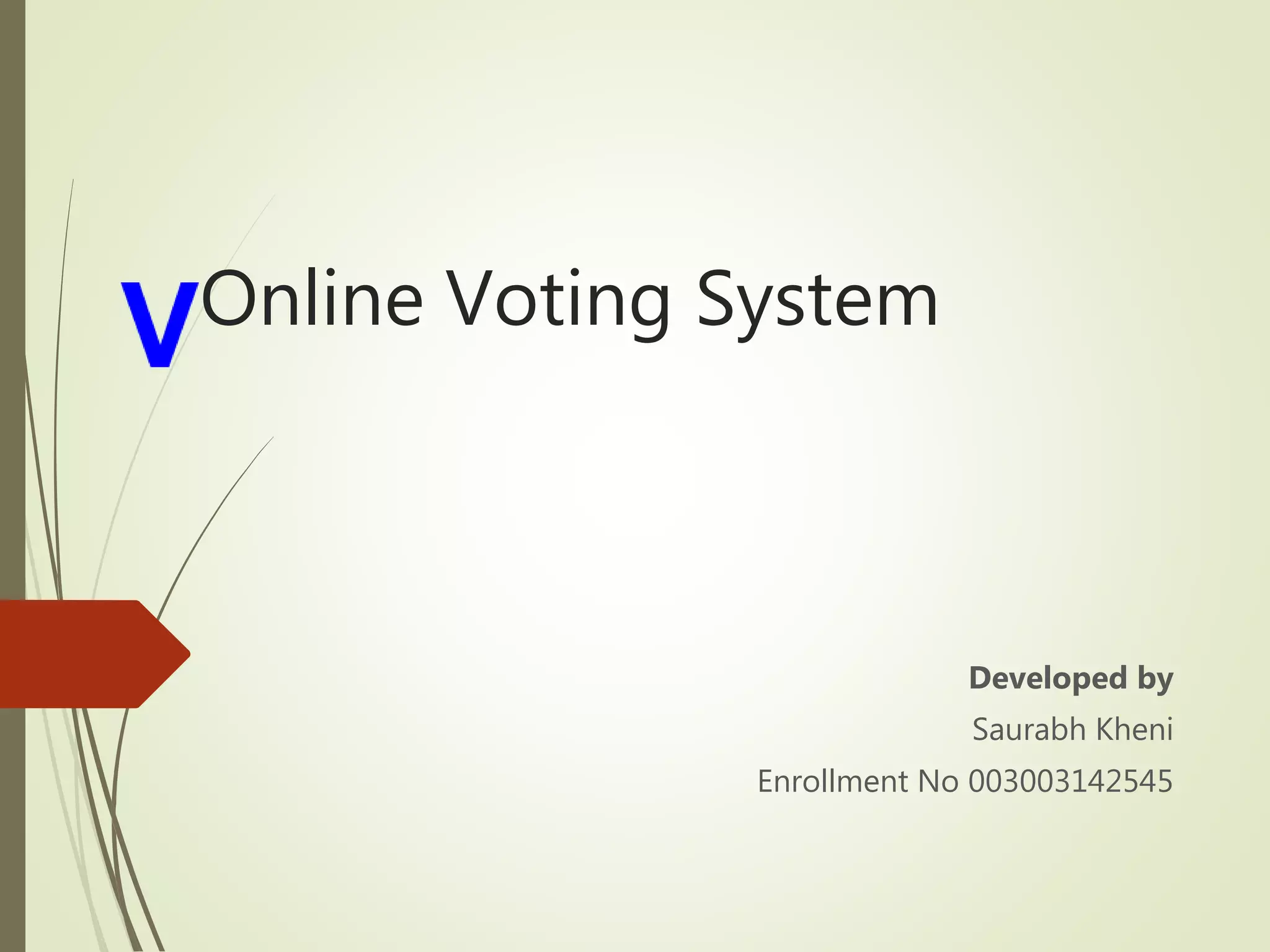 Online voting system | PPTX