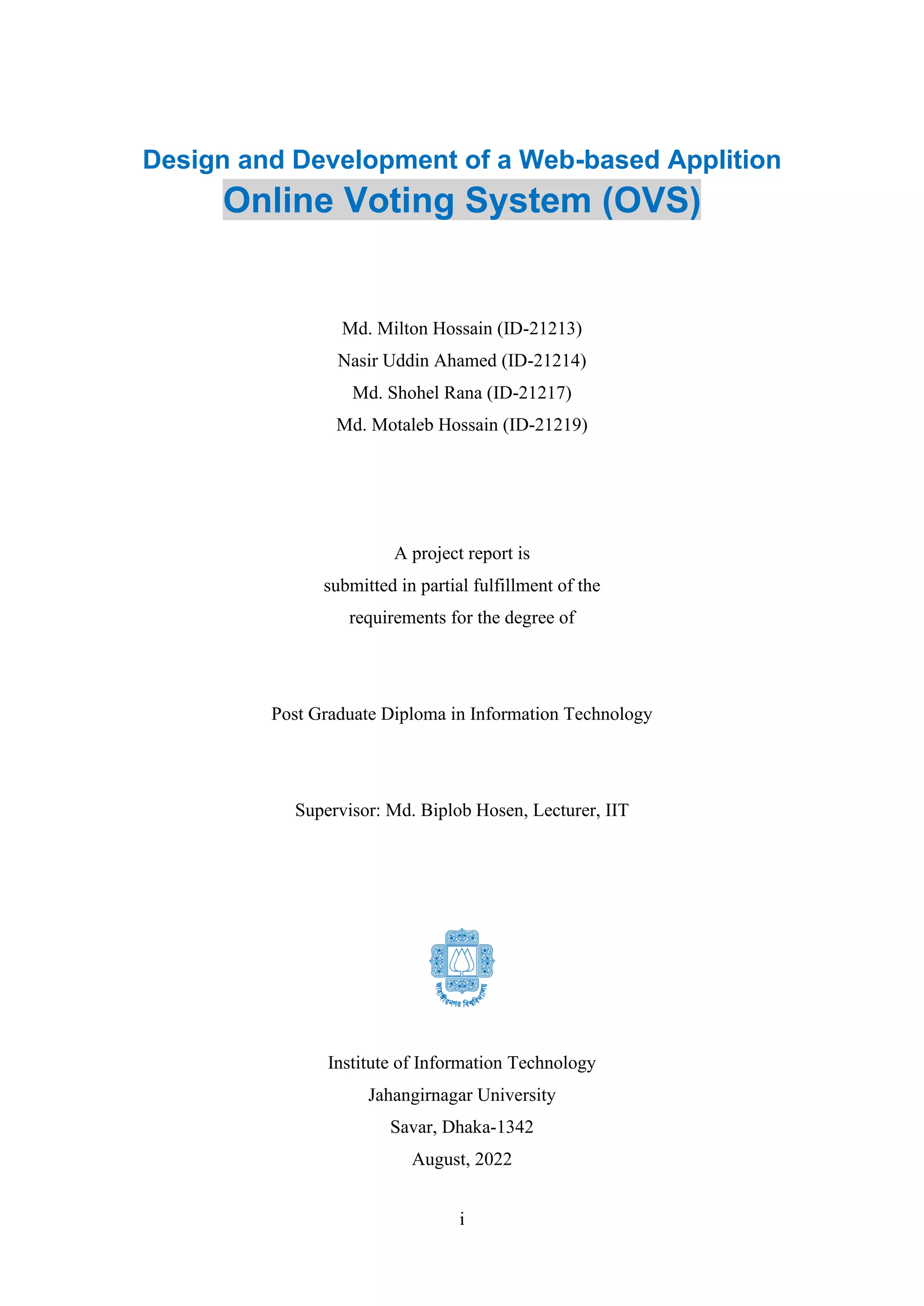 Online Voting System | PDF