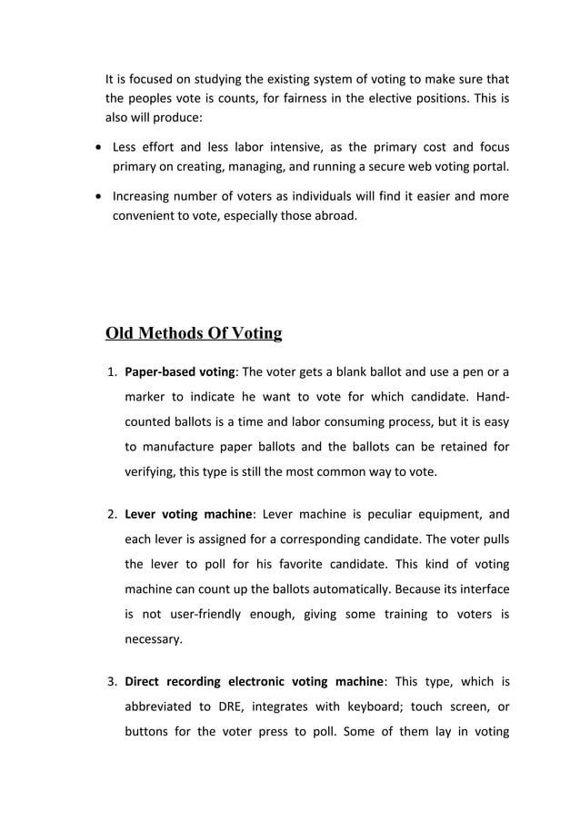 Online voting system full thesis project by jahir | DOC | Internet ...