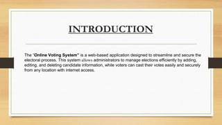 online voting system ppt. Project in MCApptx | PPTX