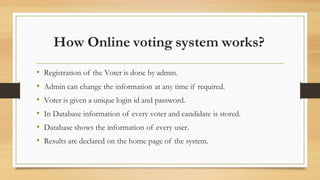 online voting system ppt. Project in MCApptx | PPTX