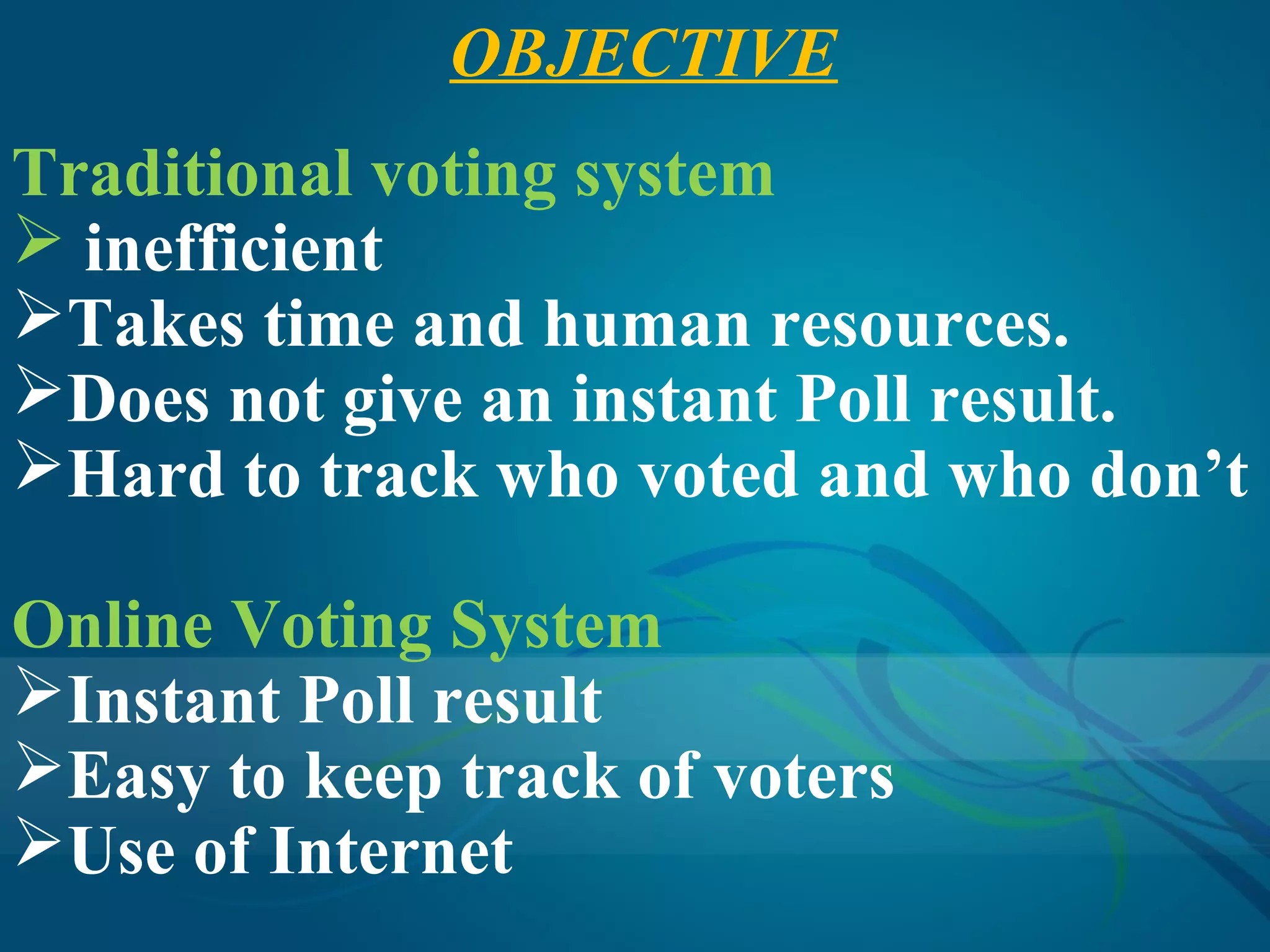 Online voting system ppt by anoop | PPT