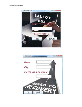 Online voting system project by bipin bhardwaj | DOCX
