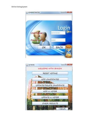 Online voting system project by bipin bhardwaj | DOCX