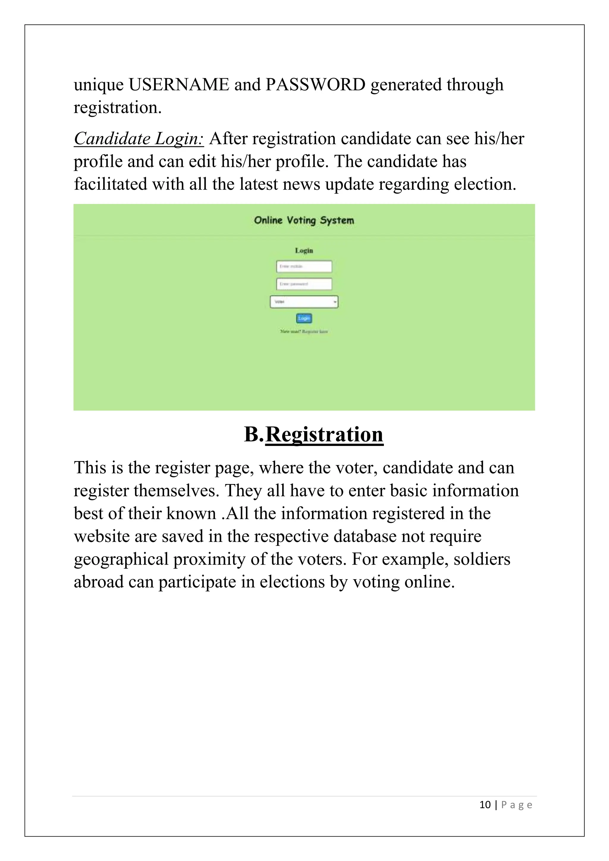 ONLINE VOTING SYSTEM SE Project for vote | DOCX