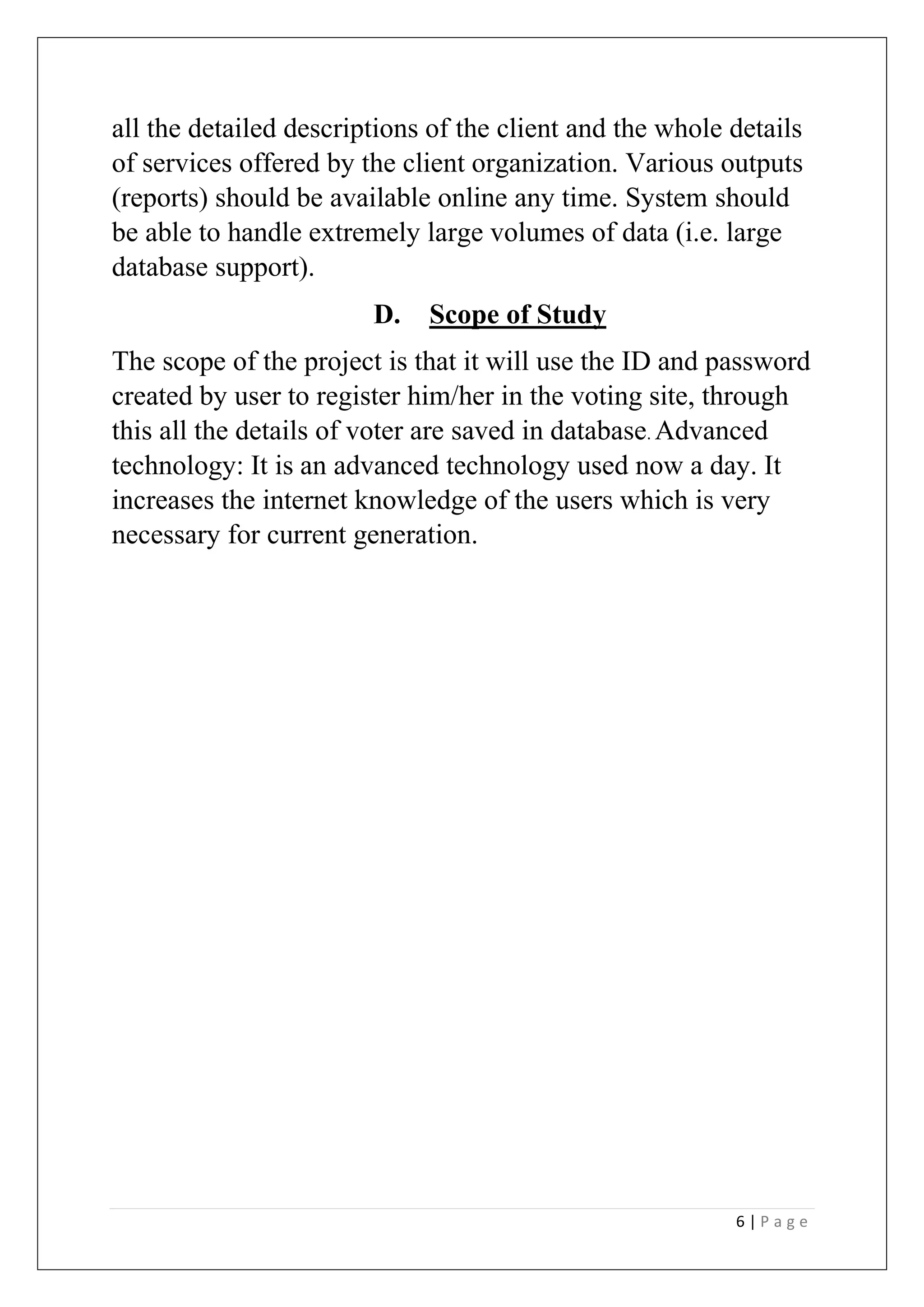 ONLINE VOTING SYSTEM SE Project for vote | DOCX