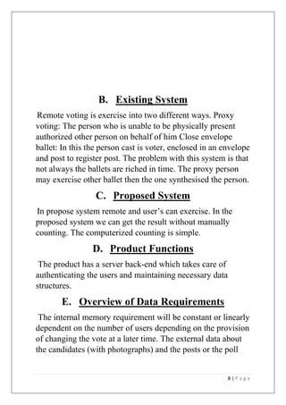ONLINE VOTING SYSTEM SE Project for vote | DOCX
