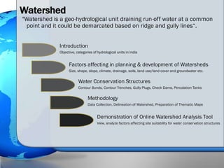 Online Watershed Analysis Tool | PPT