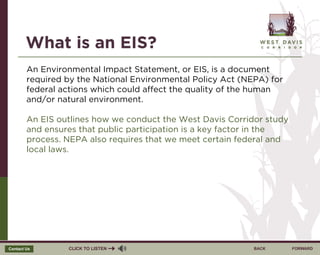 West Davis Corridor Draft Environmental Impact Statement | PPT