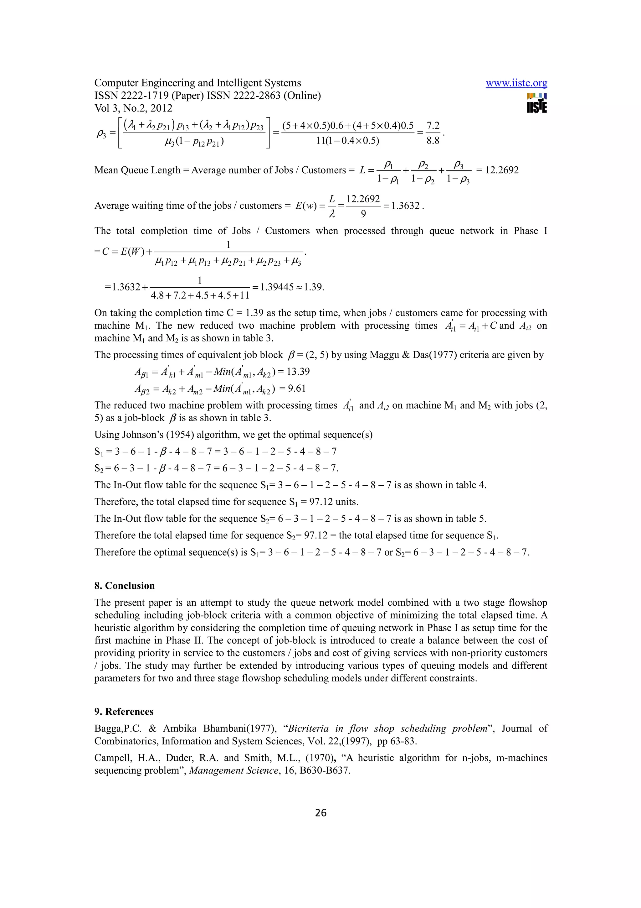 On Linkage Of A Flow Shop Scheduling Model Including Job Block Criteria With A Parallel Biserial