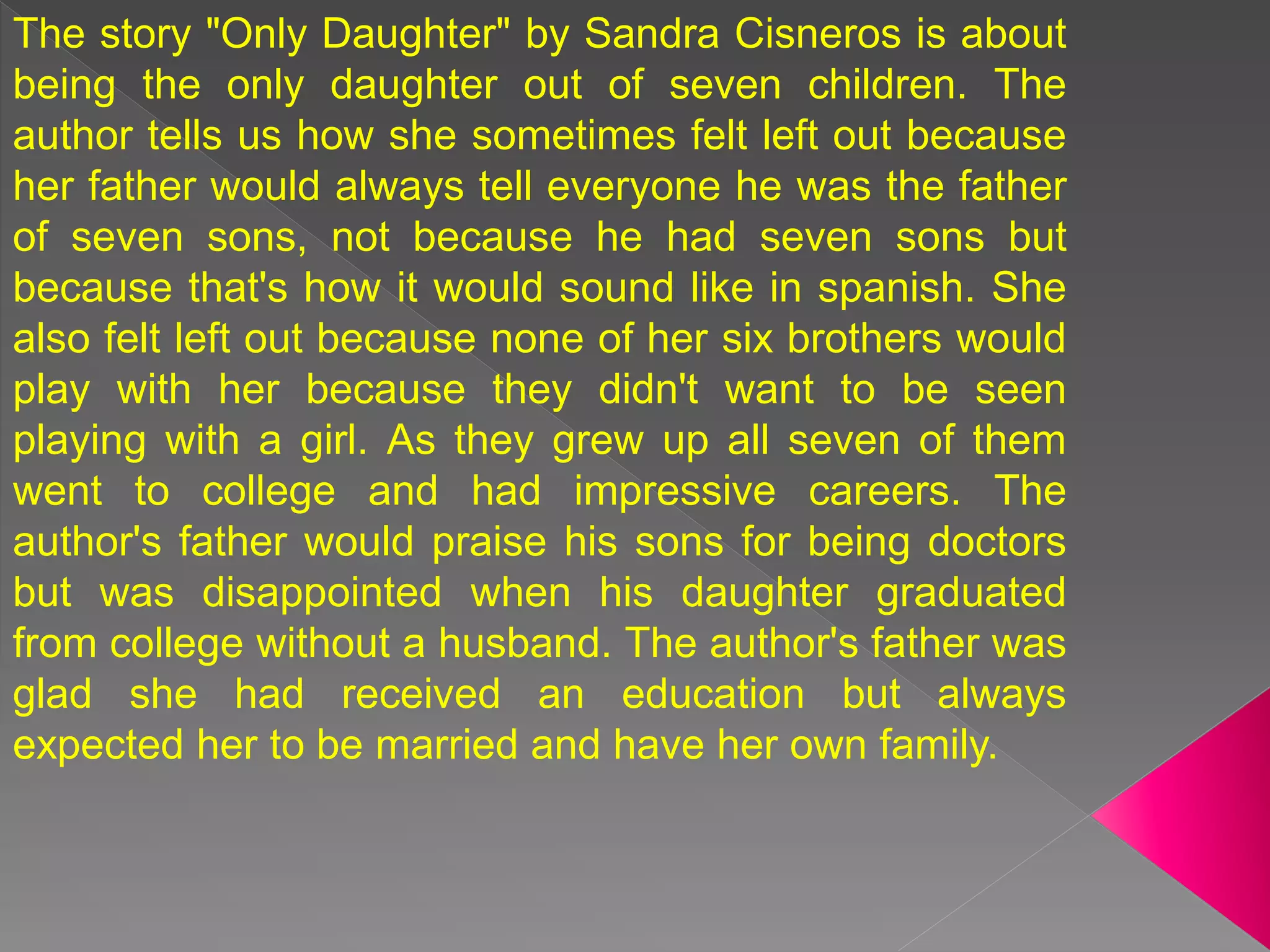 Only daughter | PPTX