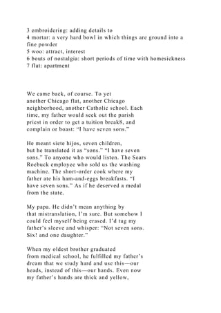 Only Daughter Sandra Cisneros from Latina Womens Voic.docx