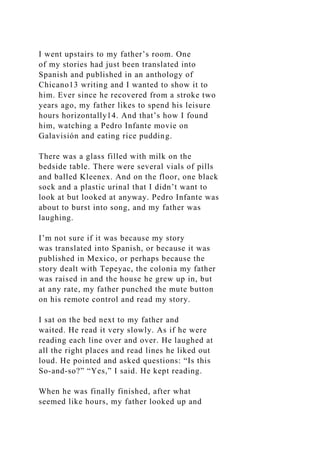 Only Daughter Sandra Cisneros from Latina Womens Voic.docx
