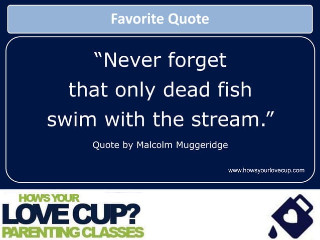 Quote: Never Forget That Only Dead Fish Swim With the Stream | PPTX