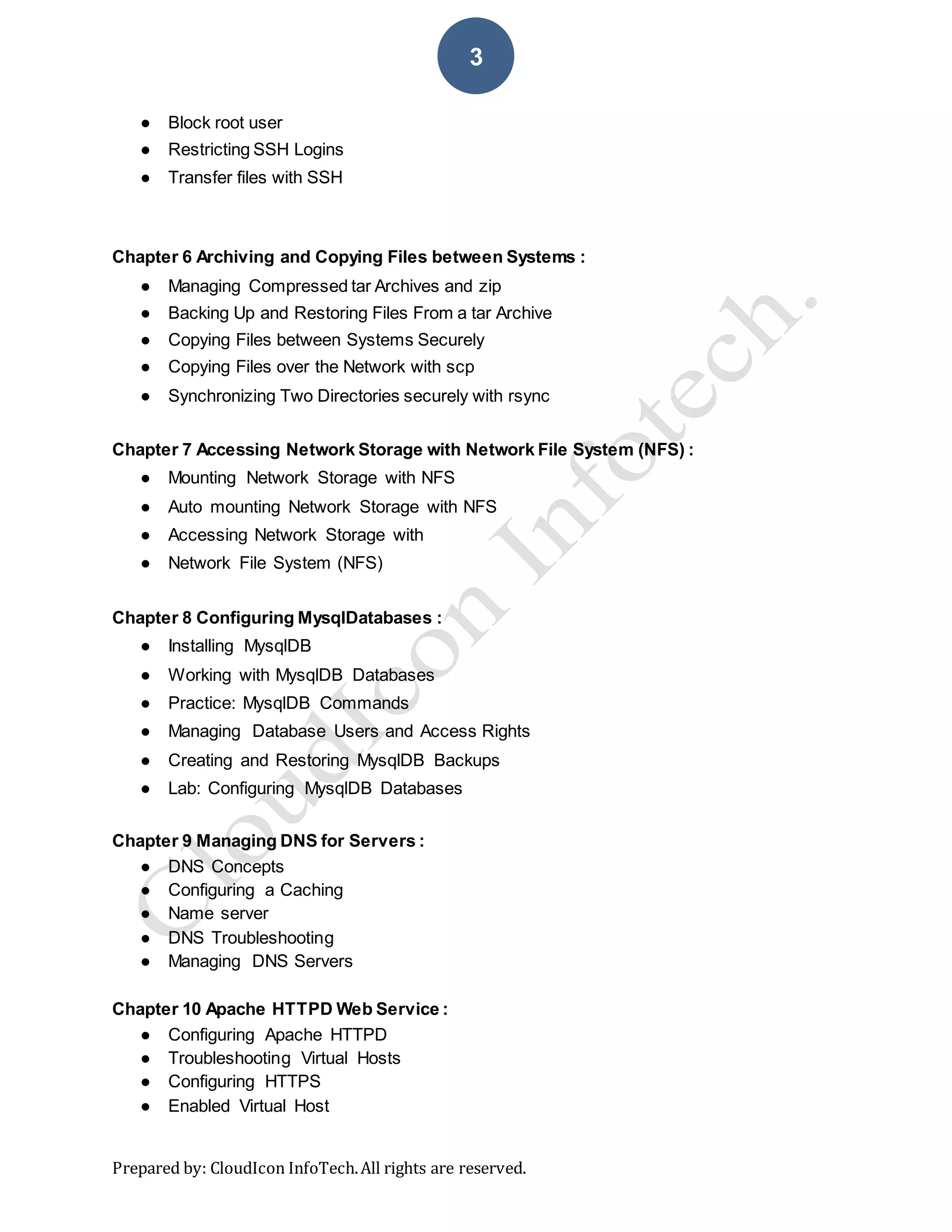 Linux server administration syllabus | DOCX