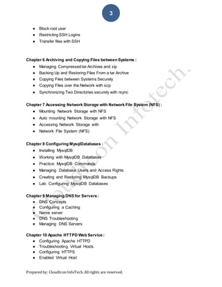 Linux server administration syllabus | PDF