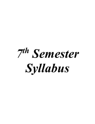 Only of 7th semester scheme & syllabus | DOCX