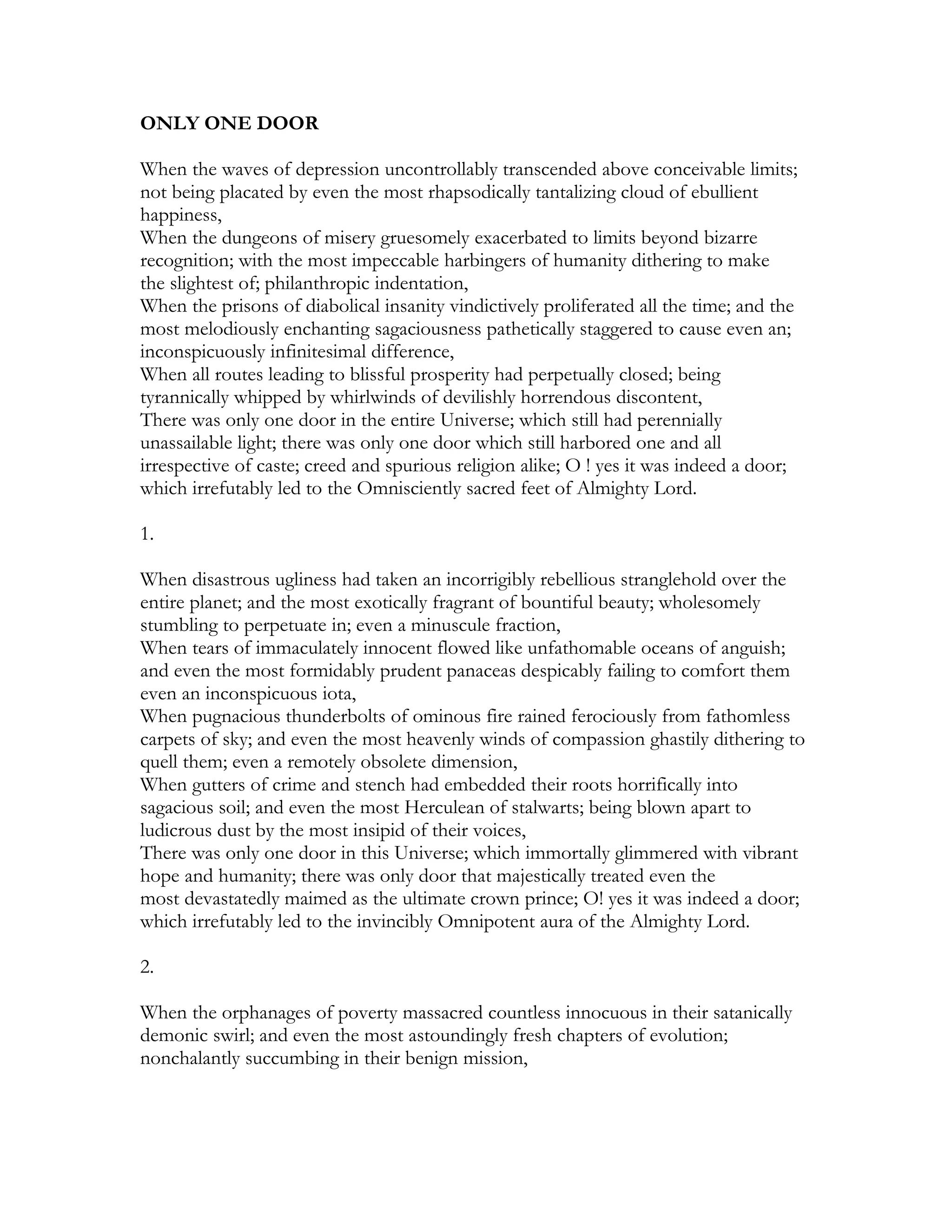 Only One Door | DOC | Spirituality | Religion & Spirituality